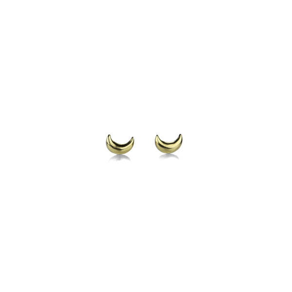 Diana Mitchell Tiny Crescent Moon Studs | Quadrum Gallery