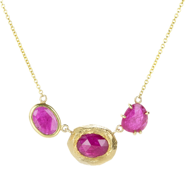 Page Sargisson Triple Ruby Necklace | Quadrum Gallery