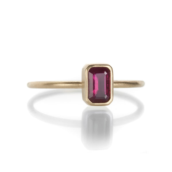 Gabriella Kiss Emerald Cut Ruby Ring | Quadrum Gallery