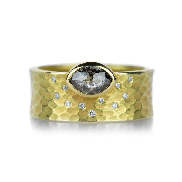 Barbara Heinrich Carved Glacier Band with Marquise Diamond | Quadrum G ...