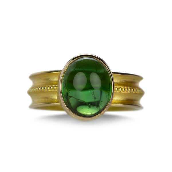 Barbara Heinrich Double Curve Band With Green Tourmaline | Quadrum Gal ...