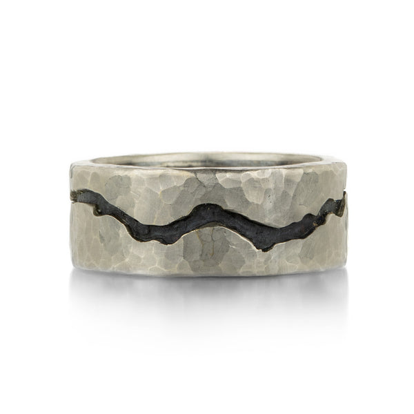 Todd Pownell 8mm Wide Palladium Fissure Band | Quadrum Gallery