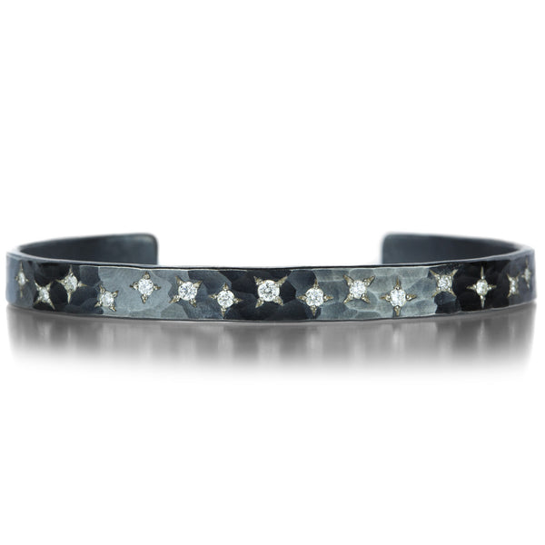 Annie Fensterstock Blackened Silver Diamond Dance Cuff | Quadrum Galle ...