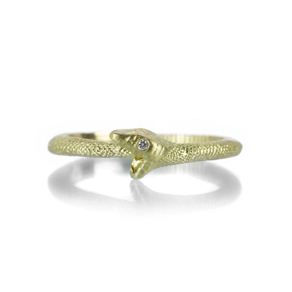 Anthony Lent Yellow Gold Ouroboros Snake Ring | Quadrum Gallery