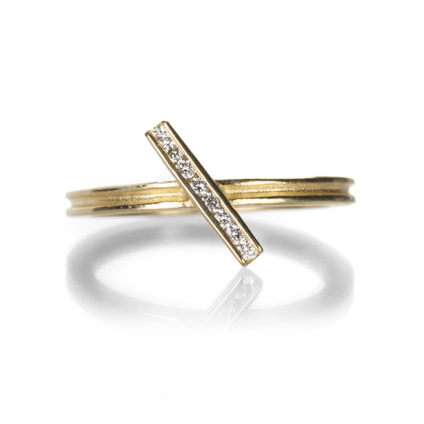 Barbara Heinrich Diamond Diagonal Bar Stacking Ring | Quadrum Gallery
