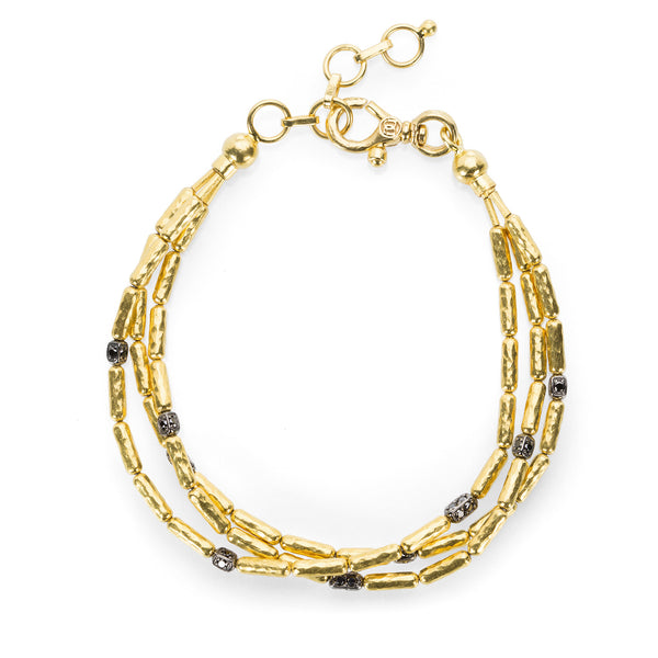 Gurhan Vertigo Triple Strand Bracelet with Black Diamonds | Quadrum Ga ...