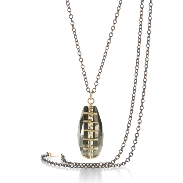Jamie Joseph Elongated Pyrite Locket Necklace | Quadrum Gallery