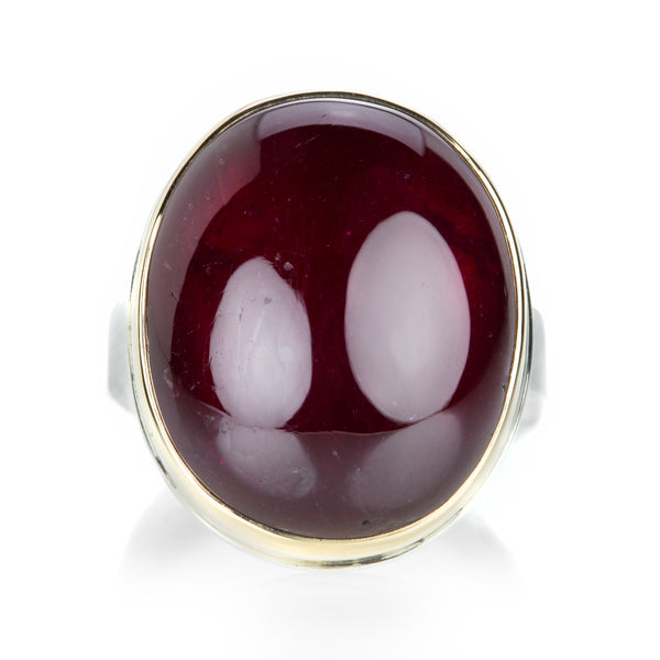 Jamie Joseph Large Vertical Oval African Ruby Ring | Quadrum Gallery
