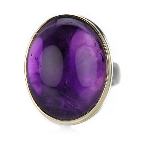 Jamie Joseph Smooth Oval Amethyst Ring | Quadrum Gallery