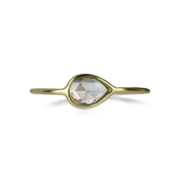 Margaret Solow Teardrop Rose Cut Diamond Ring | Quadrum Gallery