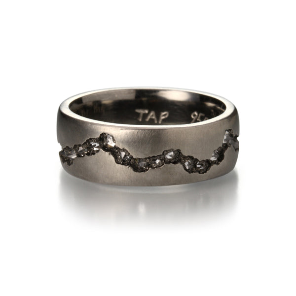 Todd Pownell Smooth Palladium Fissure Band | Quadrum Gallery